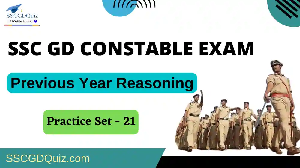 Previous Year Reasoning Questions : SSC GD Constable 2022 [17/01/2023 ...